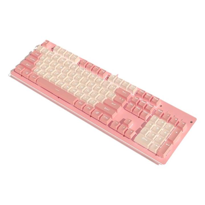 EWEADN | Wireless Gaming & Office Pink Keyboard & Mouse Set 108-Key ...