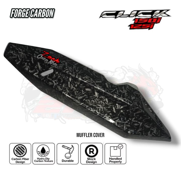 FORGE CARBON Honda click v2 & v3 muffler cover | Lazada PH