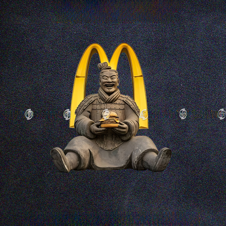McDonald's Reflective Bumper Stickers Golden Arch Funny Terra Cotta ...