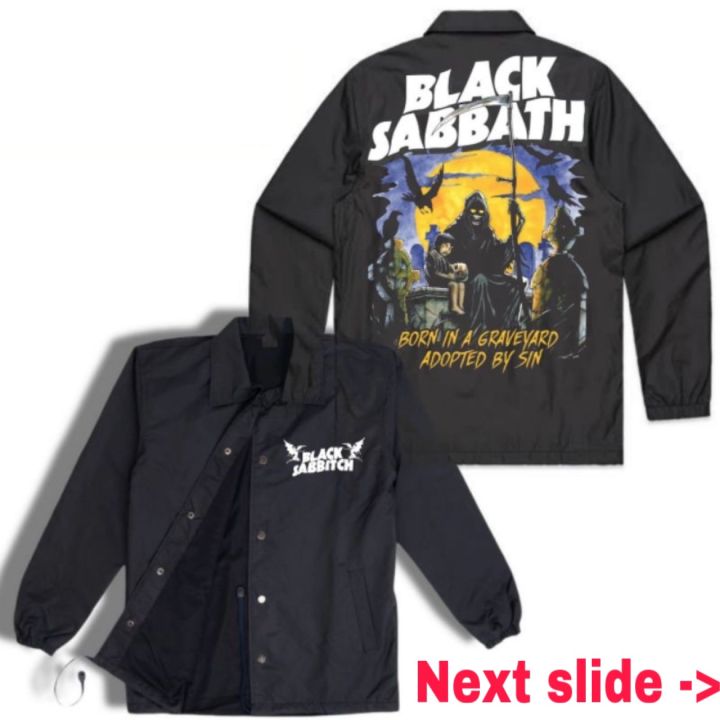 coach jaket BLACK SABBATH - Born In Graveyard jacket band metal ...