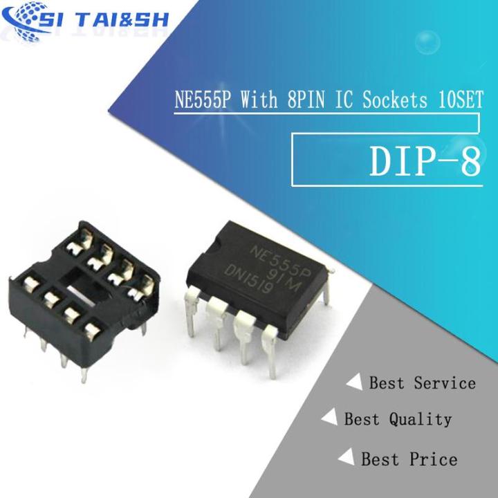20Pcs , (10 Each) NE555 NE555P IC 555 Timer Programming Oscillator Chip & 8 Pin DIP Sockets | Lazada