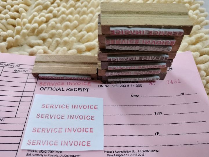 service invoice stamp wood handle rubber stamp 1.5 inches to 1.7inches ...