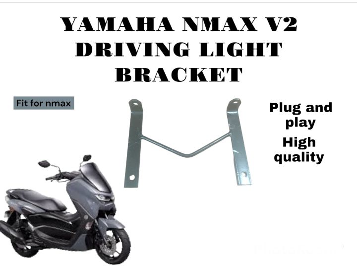 YAMAHA NMAX 155 V2 MINI DRIVING LIGHT BRACKET POWDERED COATED BRACKET ...