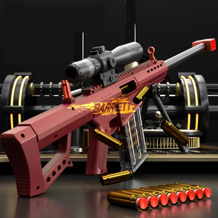Toy Gun Shell Ejecting Barrett live CS Manual Shooting Toy Outdoor gun ...