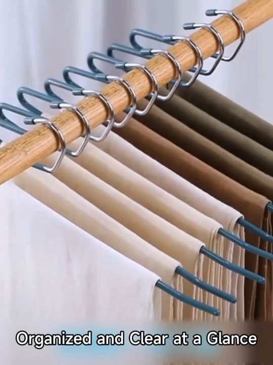5pcs Seamless Z Shape Hanger Non Slip Metal Rack For Pants Trouser ...