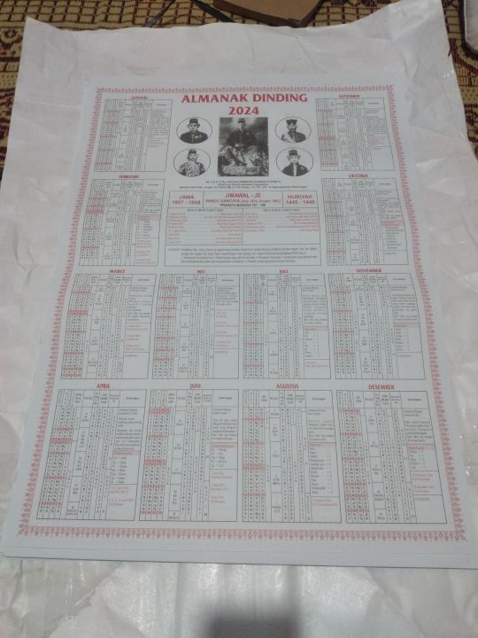 Almanak Dinding Kalender Mangsa Jawa Dan Wuku 2024 | Lazada Indonesia