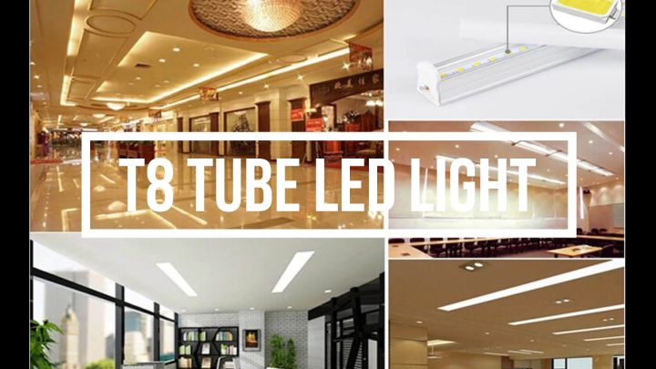 T8 LED Tube Light 24W 16W 10W Integrated Fixture Power Saver Light 50Hz ...