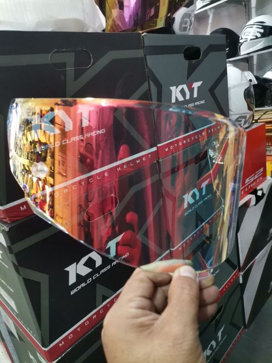 KYT TT-course revo red gold rainbow visor lens | Lazada PH