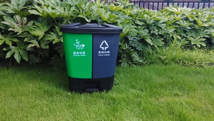Wet and Dry Kitchen Trash Waste Garbage Segregation Trash Bin With ...