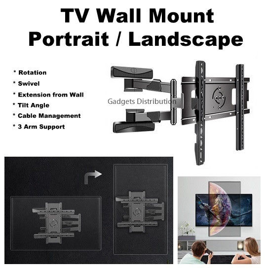 [ 725mm ] 32 - 65 inch Horizontal Vertical Portrait Landscape Rotate ...