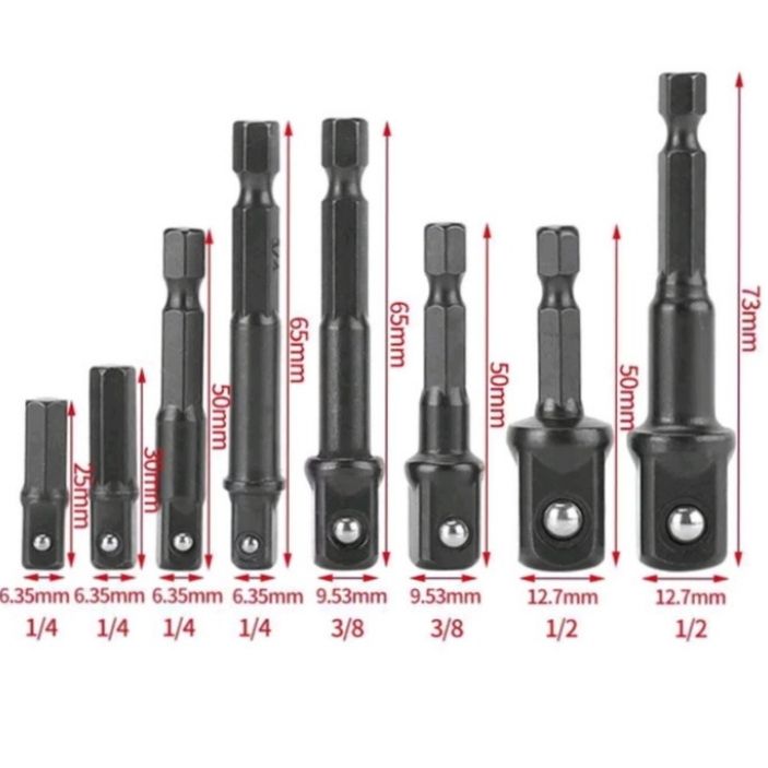 8pcs Soket Adapter Mata Bor Extension Drill Bit Driver Mesin Bor ...