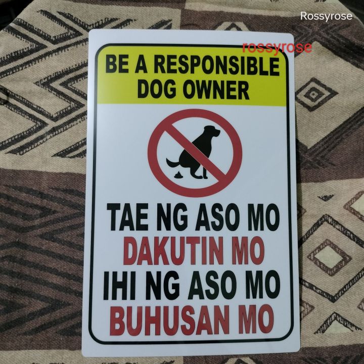 Tae Ng Aso Mo Dakutin Mo Ihi ng Aso Mo Buhusan Mo PORTRAIT PVC Plastic ...