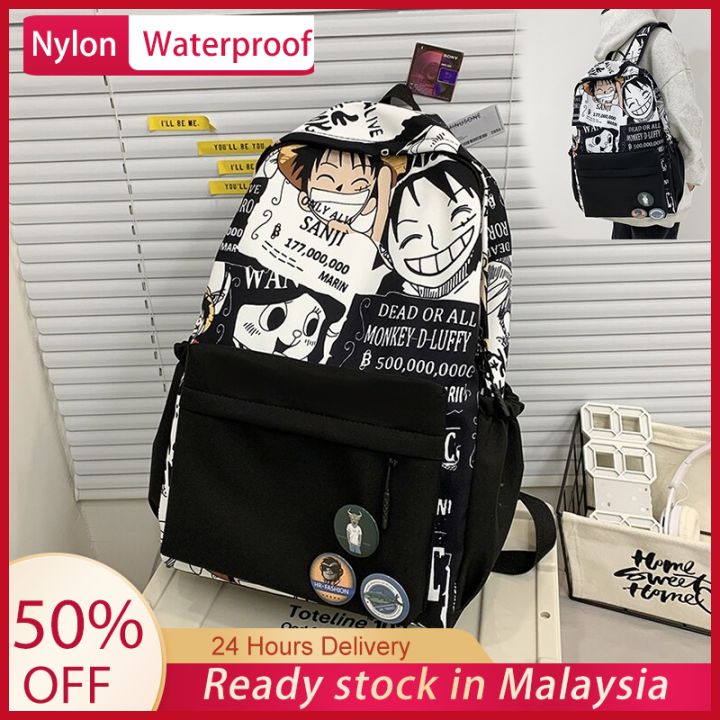 【Malaysia Stock】One Piece Schoolbag Boy ins Trendy Cool Large-Capacity ...