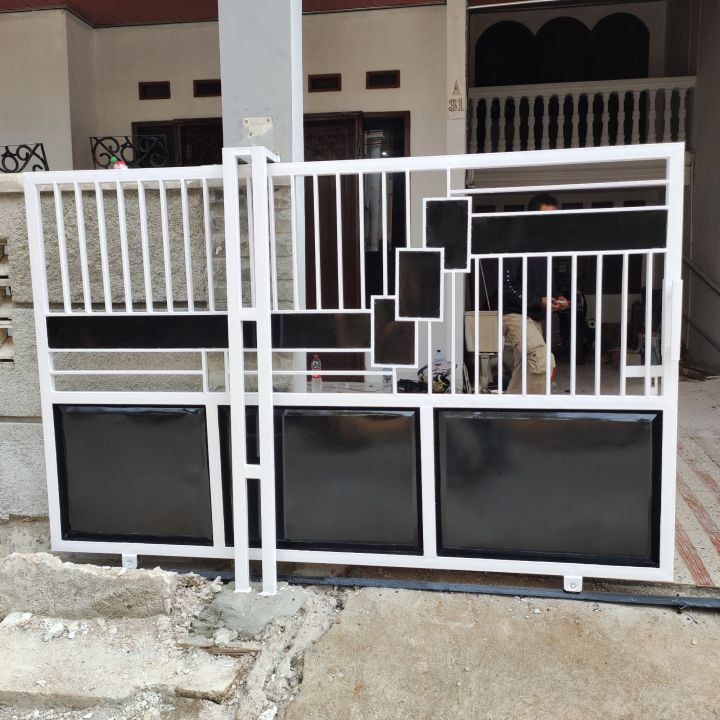 Pagar Besi Hollow Kombinasi Plat Bending Timbul | Lazada Indonesia