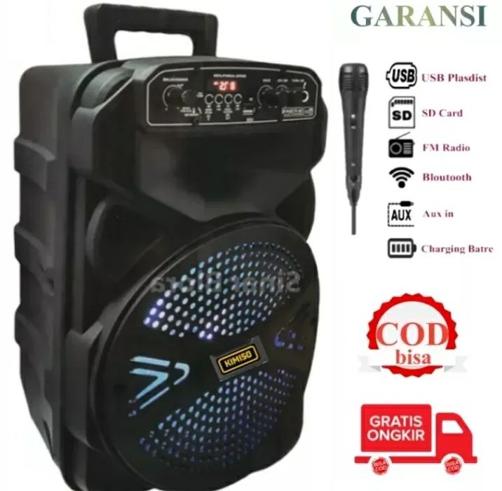 PALING BESAR UKURAN 8.8INC!!!!!!!!!!!!!Speaker Kimiso 8.8INC Gratis Mic Karoke Km-7801 Free Mic ...