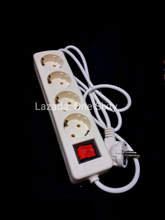 Terminal Stop Kontak 4 Lubang Saklar kabel Set StopKontak kabel colokan ...