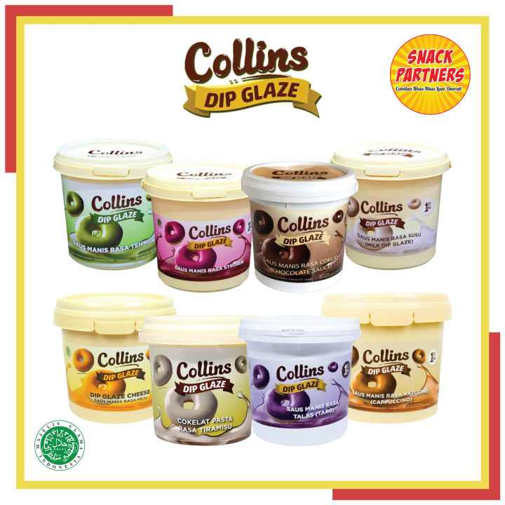 COLLINS DIP GLAZE Repack 200 gr - Topping Selai Donat / Kue Aneka Rasa ...