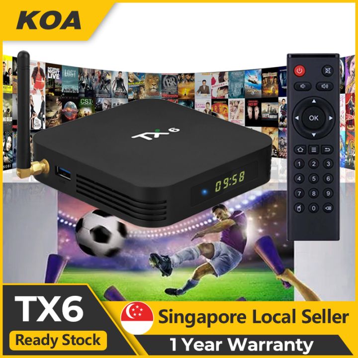 NEW TX6 TVBOX 4GB 64GB Android 9 6K H6 Support WiFi 4K HDR+ Android BOX ...