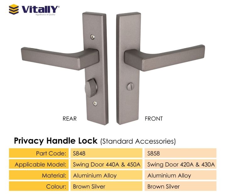 Vitally Aluminium Toilet Swing Door Lock Handle For Toilet Bathroom ...