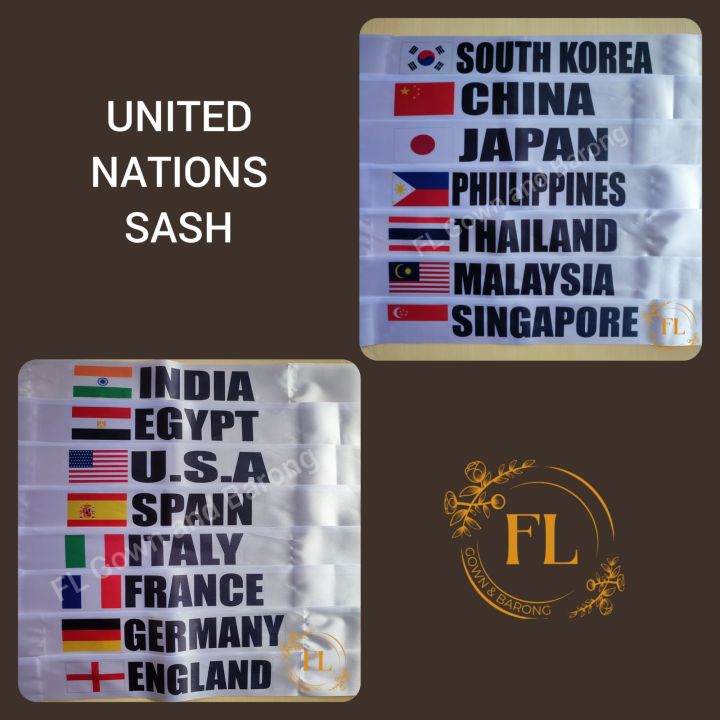 Sash for United Nations Country Sash for Kids and Adult FL | Lazada PH