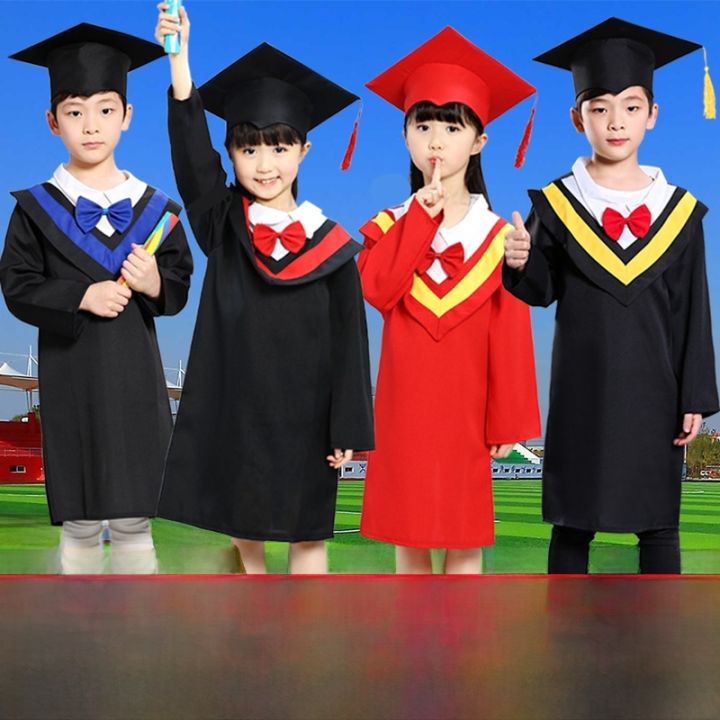 Children's Graduation Gown Hat Photography Outfit School Uniform ...