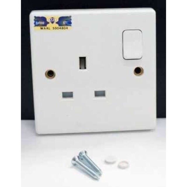 UMS 13A Switch Socket 3 Pin Wall Socket with SIRIM | Lazada