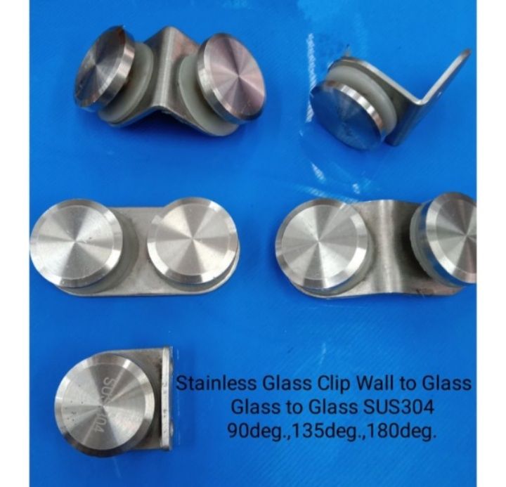 Stainless Glass Clip Wall to Glass & Glass to Glass(90°,180°,135 ...