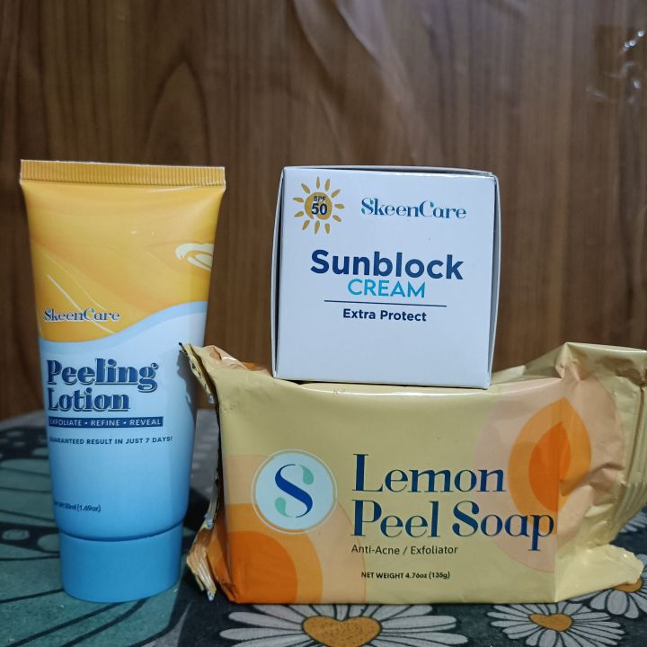 3 in1 Skeen Care Peeling Lotion Extra Strengthl+Skeen Care Sunblock ...