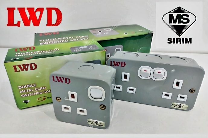 LWD 13A METAL CLAD SWITCH SOCKET 1GANG/ 2GANG SIRIM APPROVAL | Lazada