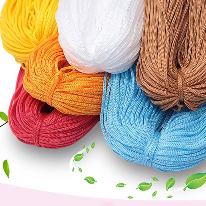 Hollow Line Macrame เชือกนุ่มทอมือ 200M 3 มม.สายไนลอนหมวกรองเท้าตุ๊กตา ...