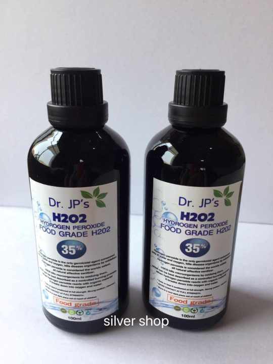 H2O2 Hydrogen Peroxide, Food Grade 100ml.2 pieces(Glass bottle with ...