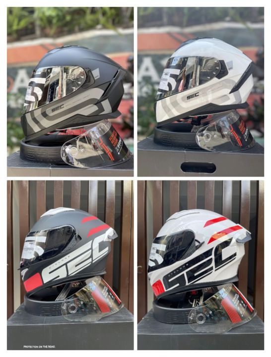 SEC Full face Helmet Cyclone/Hero Dual visor with Freebies | Lazada PH