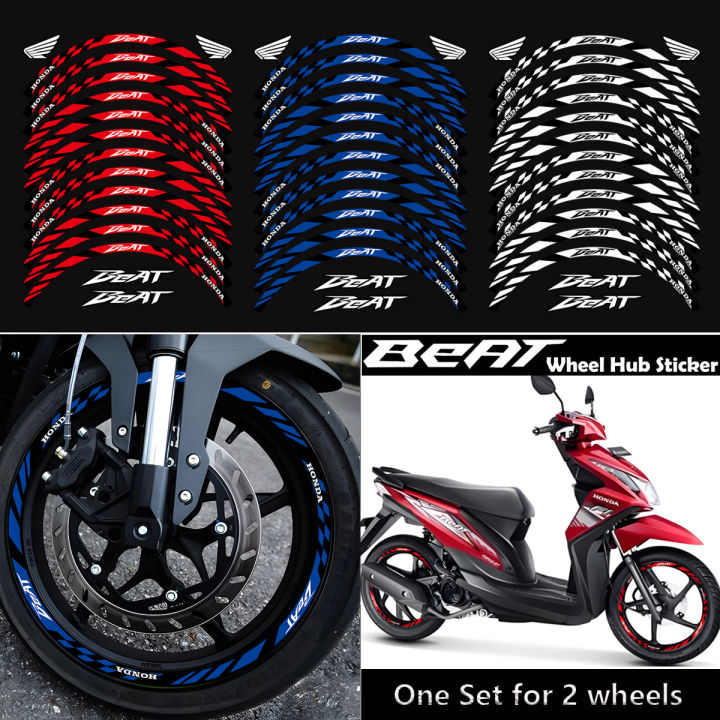 14" Reflective Motorcycle Wheel Sticker Waterproof Hub Decal Rim Stripe ...