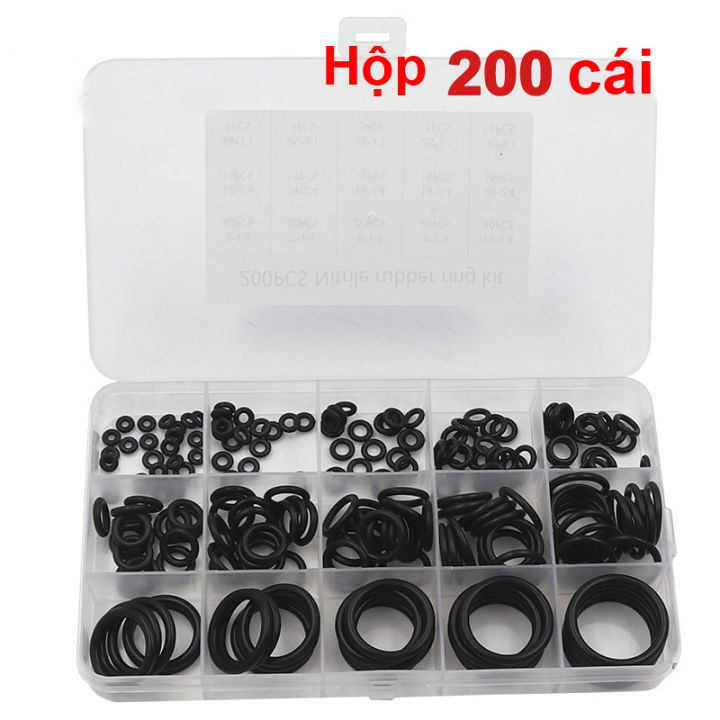 Hộp 200 ron cao su vòng đệm hình chữ O - gioăng cao su Thuỷ lực chống ...