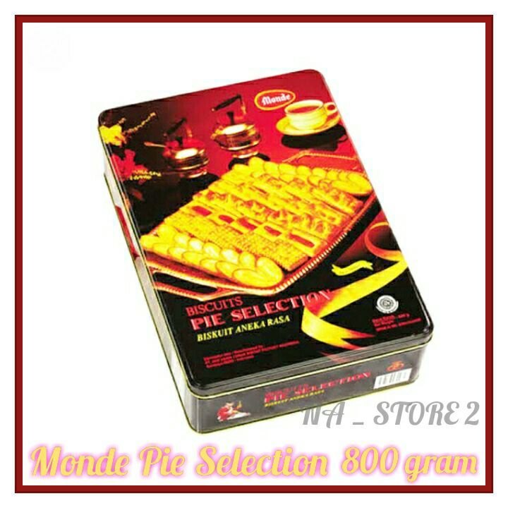 BISCUIT MONDE PIE SELECTION 800 gram - biskuit kaleng aneka rasa ...