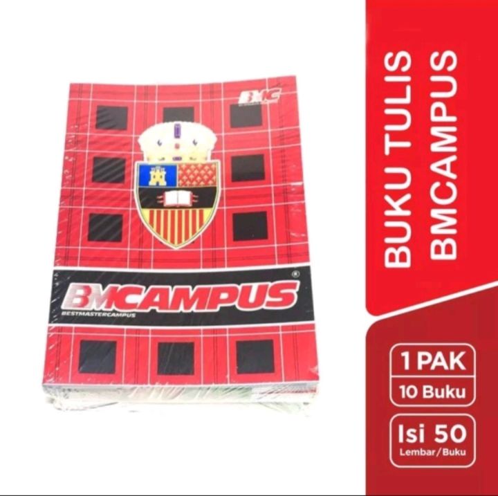 Buku tulis BMC/BMB campus isi 50 lembar ( 1 pak isi 10 buku ) | Lazada ...