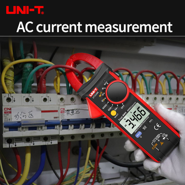 UNI-T UT216A UT216C True RMS Digital Clamp Meter AC DC 600A 1000V Auto Range 6000 Count Display ...