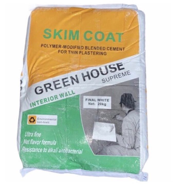 Skim Coat -Skimcoat 20kg 1-sack/1kL (GreenHouse Brand) | Lazada PH