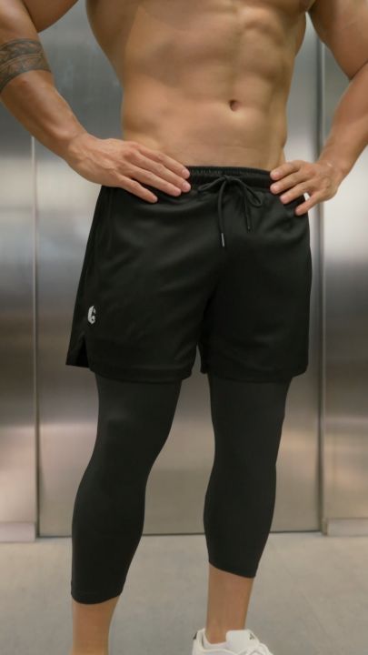 Celana Pendek Olahraga Pria Legging Sport Panjang 2in1 Short Pants ...