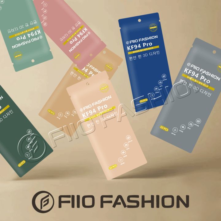 FIIO 50PCS KF94 Face Mask original korea 4ply Non-woven FDA Approved ...