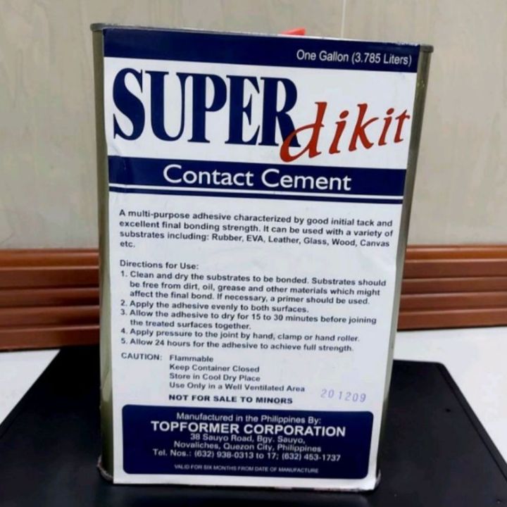 Superdikit Contact Cement 3.785 liters ( one gallon ) | Lazada PH