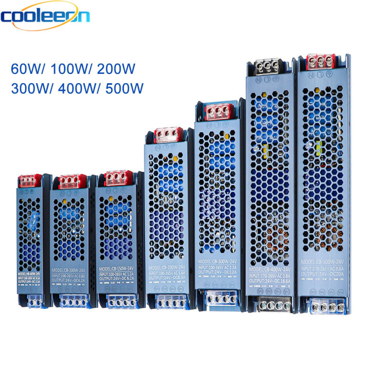ตัวแปลงไฟ LED 12V 24V 500W 400W 300W 200W 100W 60W LED ไดรเวอร์ ac/dc สำหรับแถบไฟ LED และ lampu ...