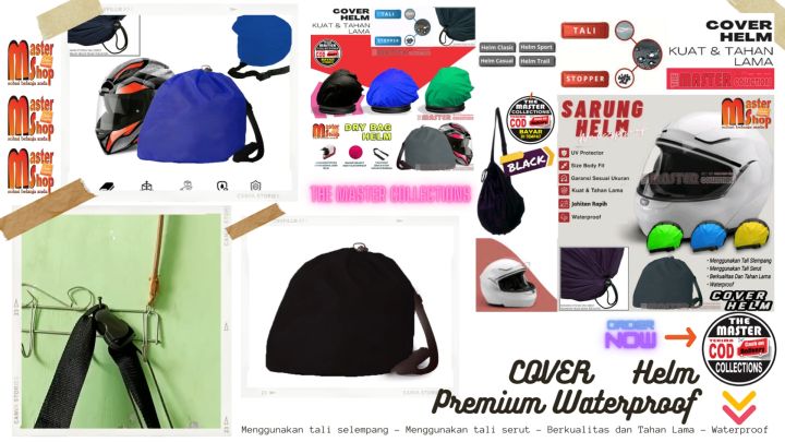 TMC Sarung Helm Full Face, Half Face / Cover Helm Full Face, Helf Face ...