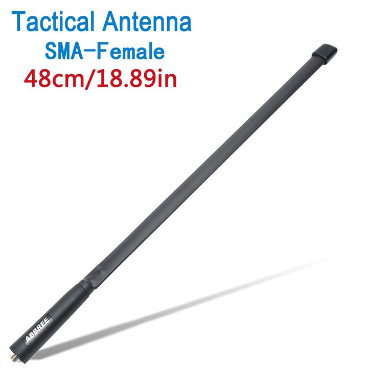 Abbree CS Tactical Antenna SMA Female Dual Band 144/430Mhz Foldable Walkie Talkie for Baofeng UV ...