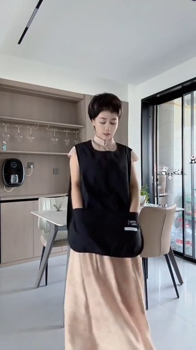 Apron Vest Waterproof Kitchen Home Cooking Work Clothes Barista Vest ...