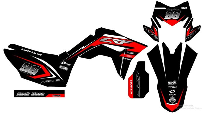 DECAL CRF 150L FULL BODY HITAM KOMBINASI HOLOGRAM | Lazada Indonesia