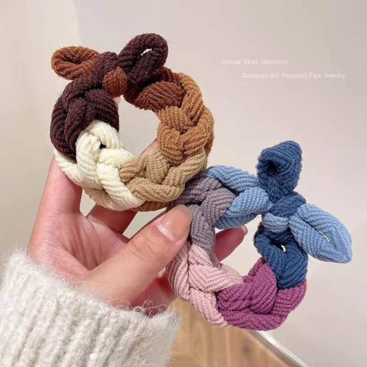 ยางรัดผมถัก Lazy band สวยน่ารัก ลายเกลียวTRI-TONE พร้อมส่งในไทย ...