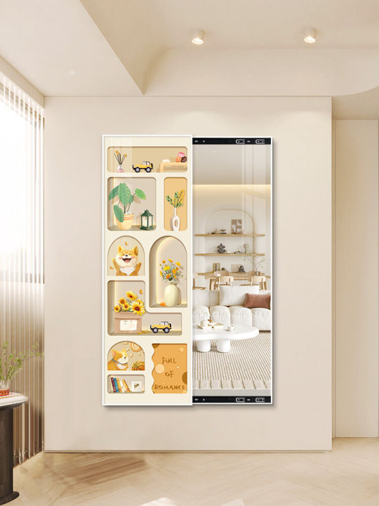 Modern Minimalist Entrance Decorative Painting Corridor Sliding Mirror ...