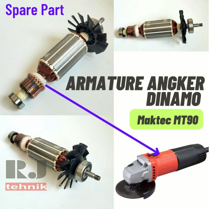 Maktec gws100 Armature Angker Dinamo Spare Part Mesin Gerinda MT 90 ...