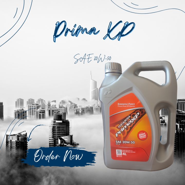 Oli Pertamina Prima XP SAE 20W-50 4 Liter | Lazada Indonesia